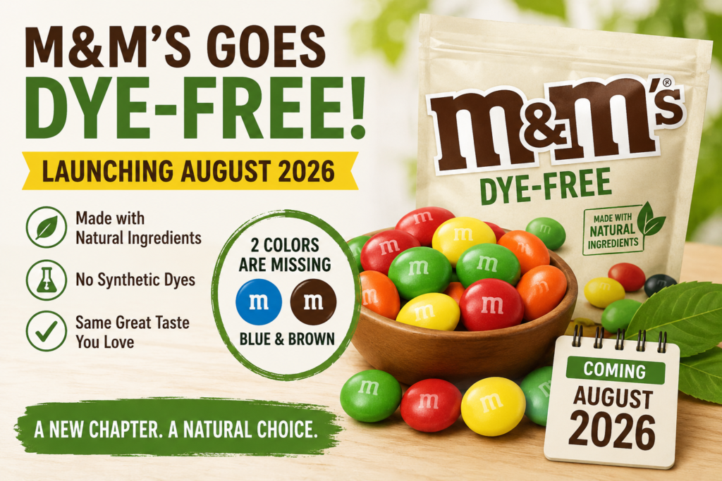 M&M’s Set August Launch for Dye-Free Candies, but Two Classic Colors ...